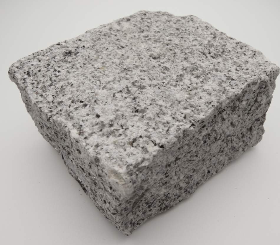 Speckled grey granite setts in natural cropped finish per m2 | StoneYard