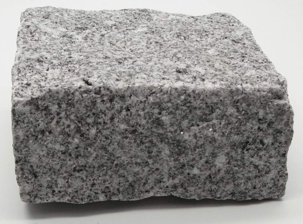 Fine grey granite setts in natural cropped finish | StoneYard