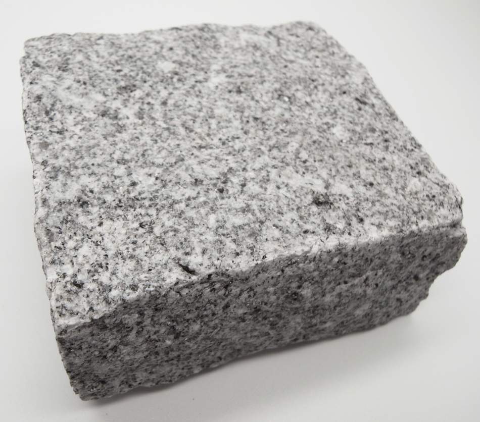 Fine grey granite setts in natural cropped finish | StoneYard