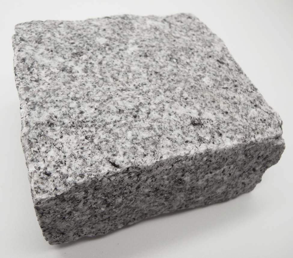 Fine grey granite setts in natural cropped finish | StoneYard