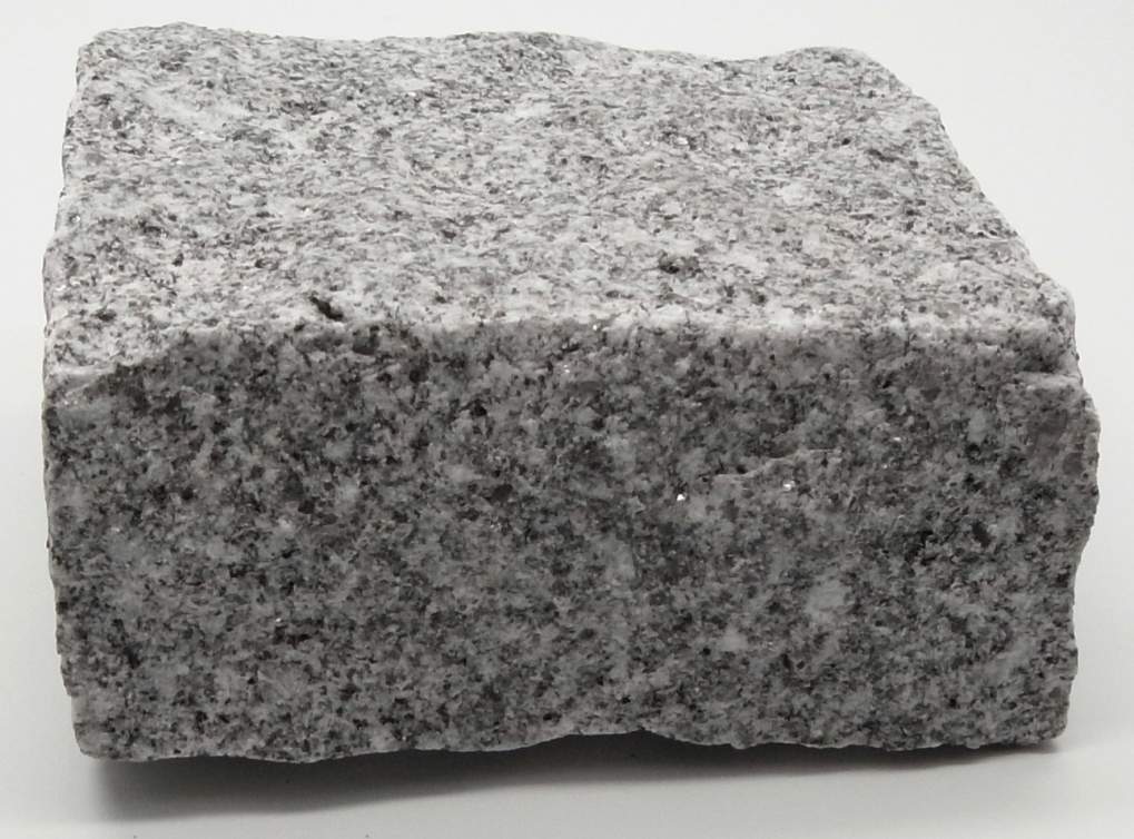 Fine grey granite setts in natural cropped finish | StoneYard