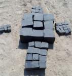 Black basalt setts in natural cropped finish | StoneYard